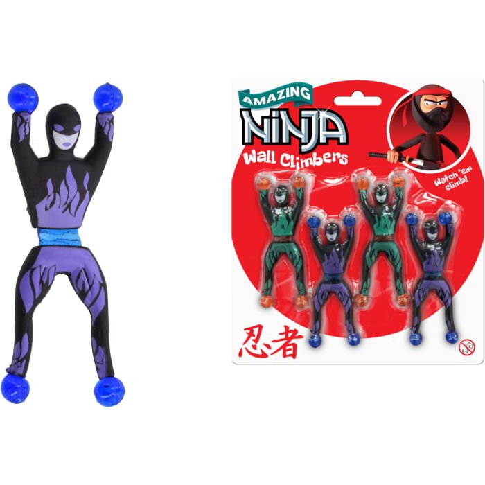 KandyToys Amazing Ninja Wall Climbers 4pk