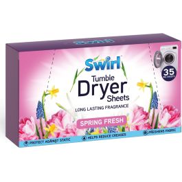 Swirl Tumble Dryer Sheets Spring Fresh 35pk