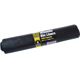 Tuff Sacks Heavy Duty Wheelie Bin Liners 6 Pack Black